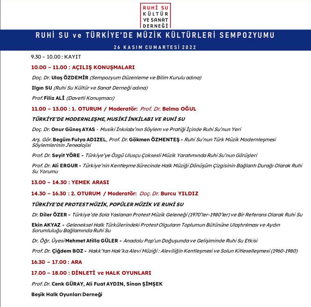 Ruhi Su ve Türkiye'de Müzik Kültürleri Sempozyumu - Ruhi Su